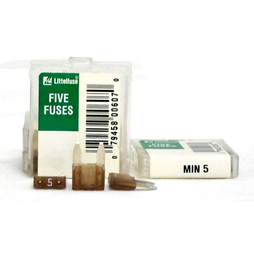 Littelfuse Mini 5 5amp Blade Fuse 5 Pack – Bowes Seal Fast