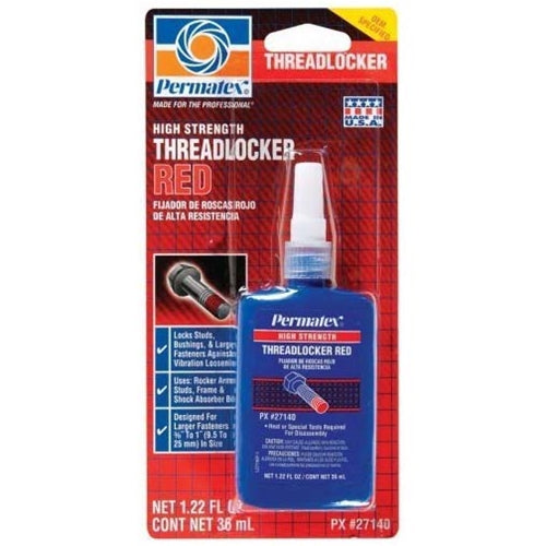 Permatex 27140 High Strength Threadlocker RED – Bowes Seal Fast